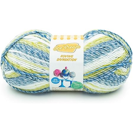 Amazon.com: Lion Brand Yarn Ice Cream Roving Stripes Yarn, Razzles, 1 ...