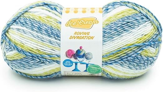 Amazon.com: Lion Brand Yarn Ice Cream Roving Stripes Yarn, Razzles, 1 ...