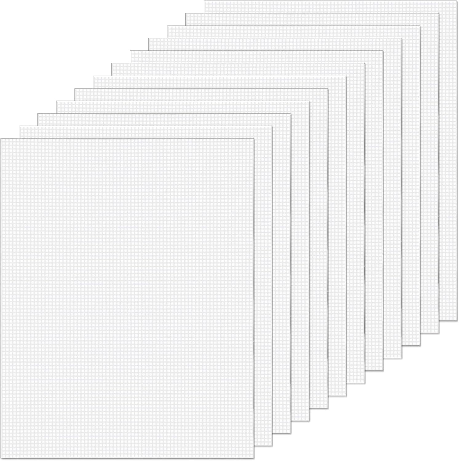 Amazon.com: 20 Pack Plastic Mesh Canvas Sheets 7 Count 10.4 x 13.5in ...