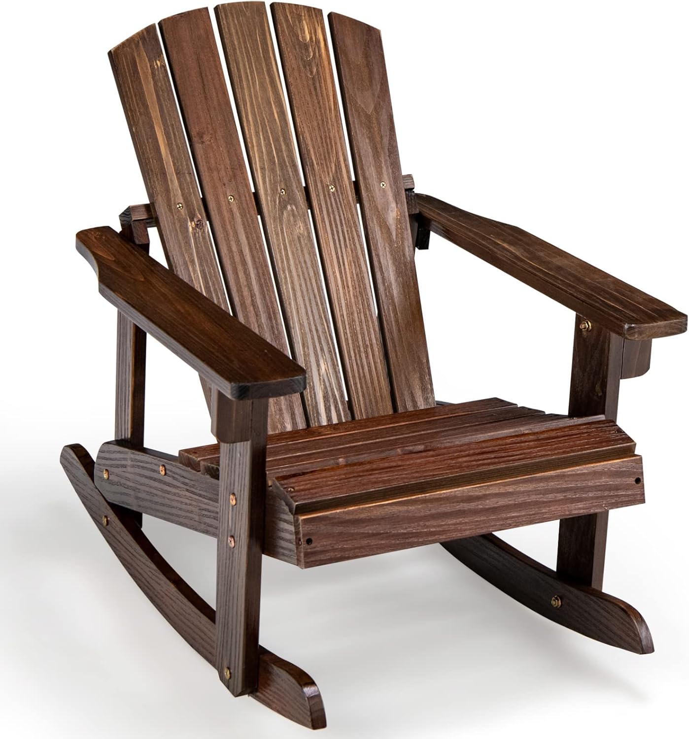 COSTWAY Kids Adirondack Rocking Chair, Outdoor Relax Porch Rocker with ...