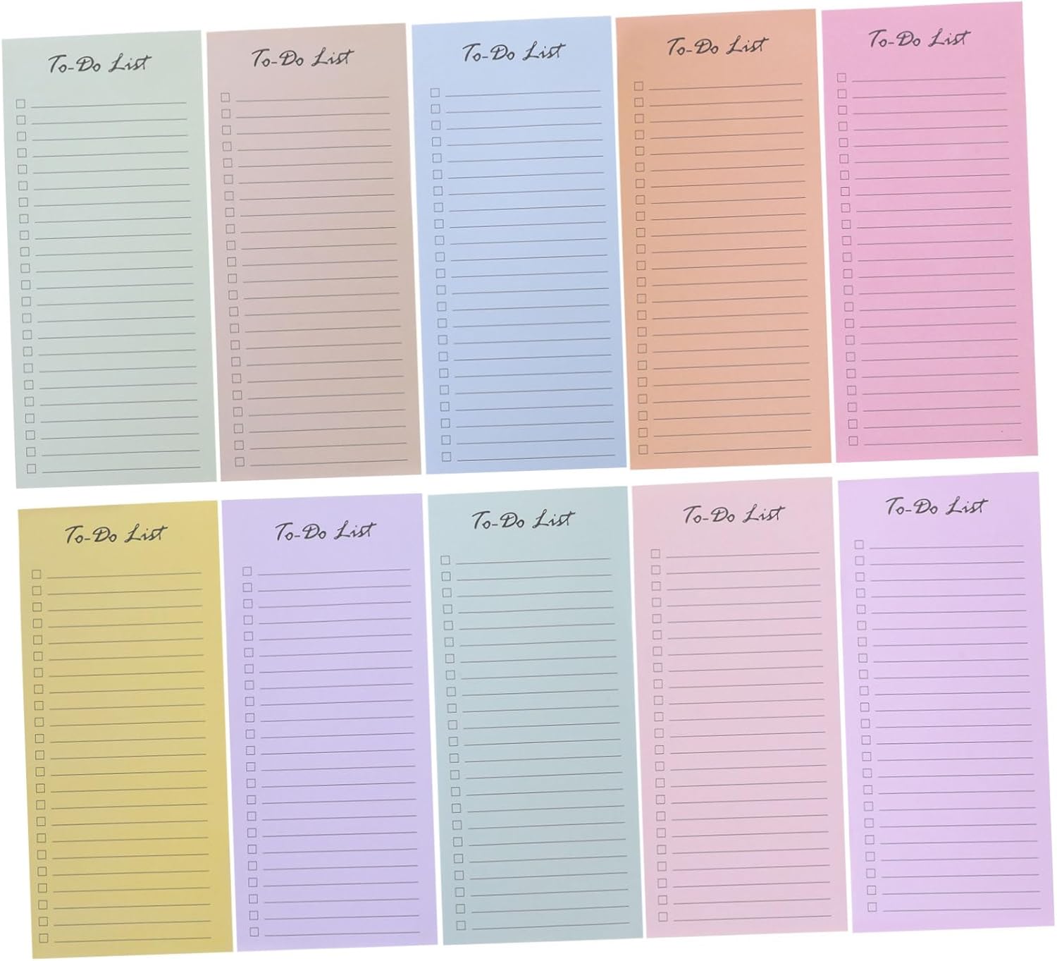 Amazon.com : 10pcs Macaron Notepads Daily Checklist Grocery List Weekly ...