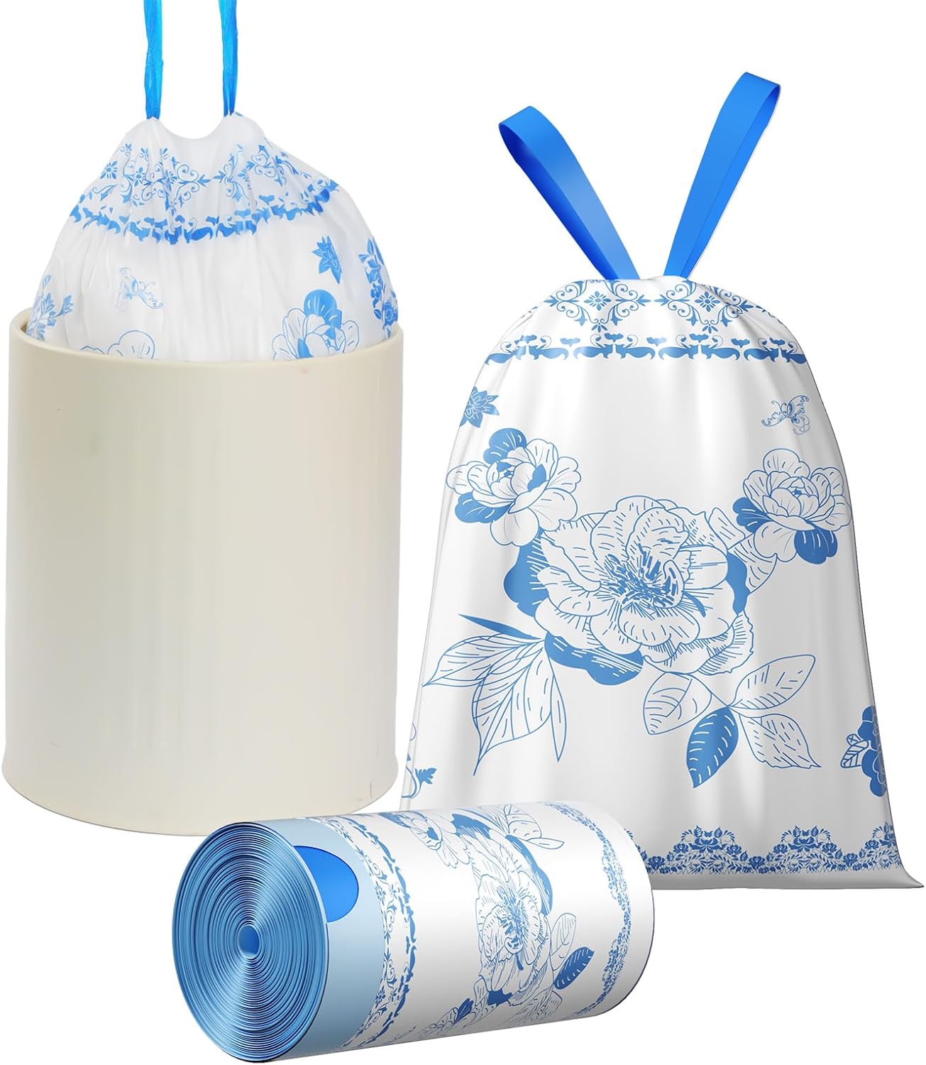 Amazon.com: 4 Gallon Trash Bags Drawstring, 4 Gallon Garbage Bags ...