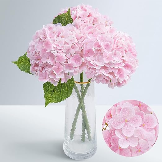 Amazon.com: SMFM Artificial Hydrangea Flower Large Natural Lifelike ...