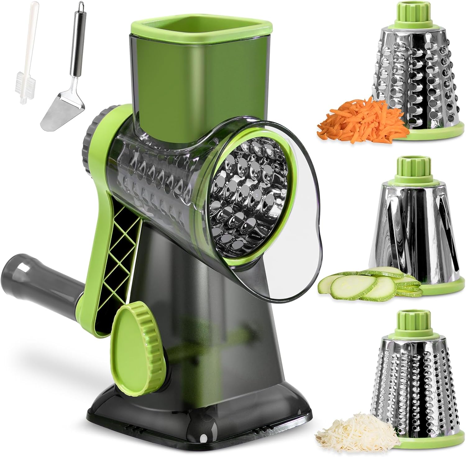 Amazon.com: Badelite Cheese Grater Hand Crank Rotating Cheese Shredder ...