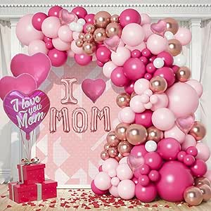 Amazon.com: Happy Mother's Day Balloon Arch Garland Kit, 18" 10" 5 ...