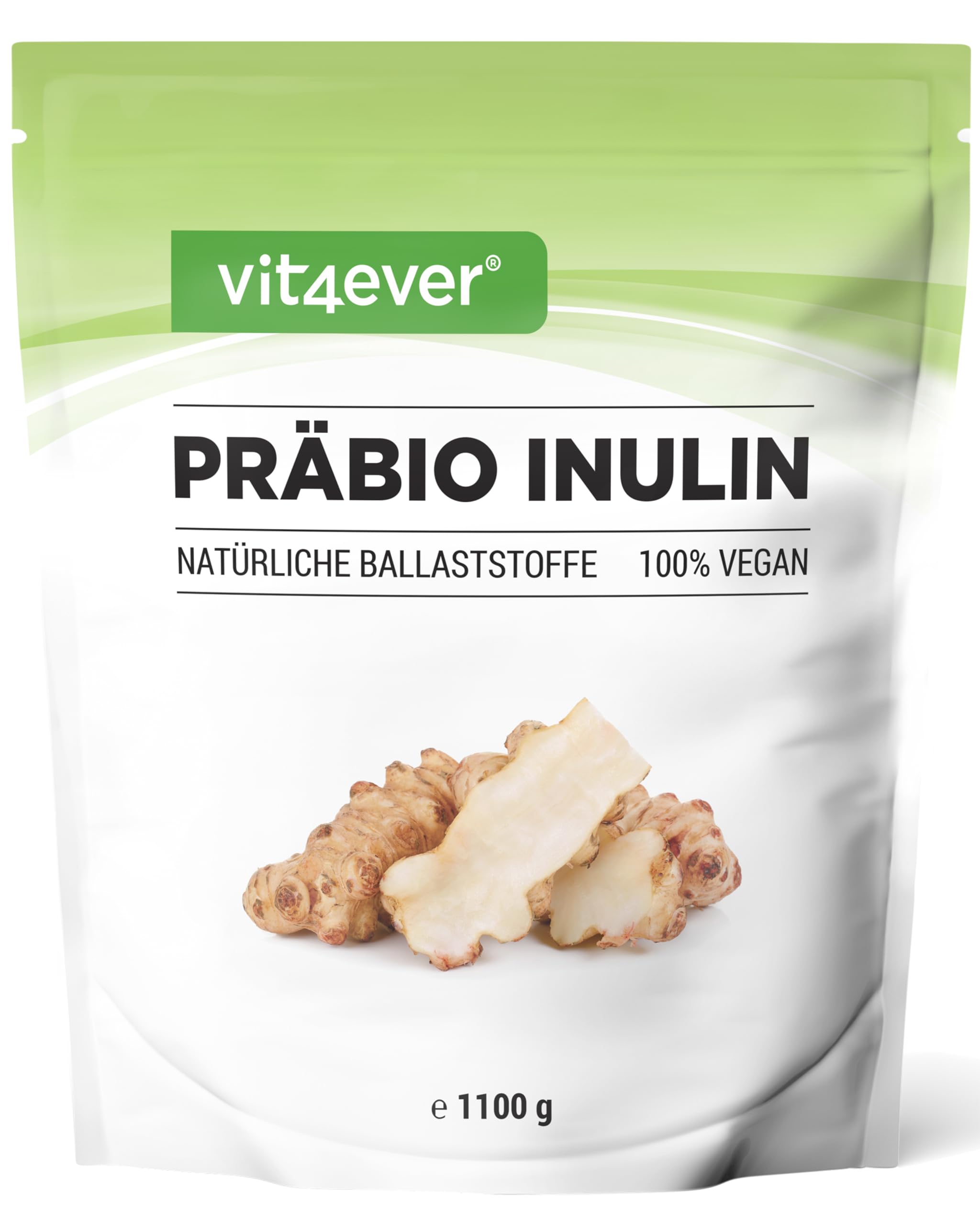Präbio Inulin Pulver - 1100 g (1,1 kg) - Hoher Ballaststoffgehalt ...
