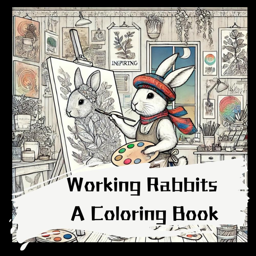 Amazon.com: Working Rabbits A Coloring Book (Animal Works Coloring ...
