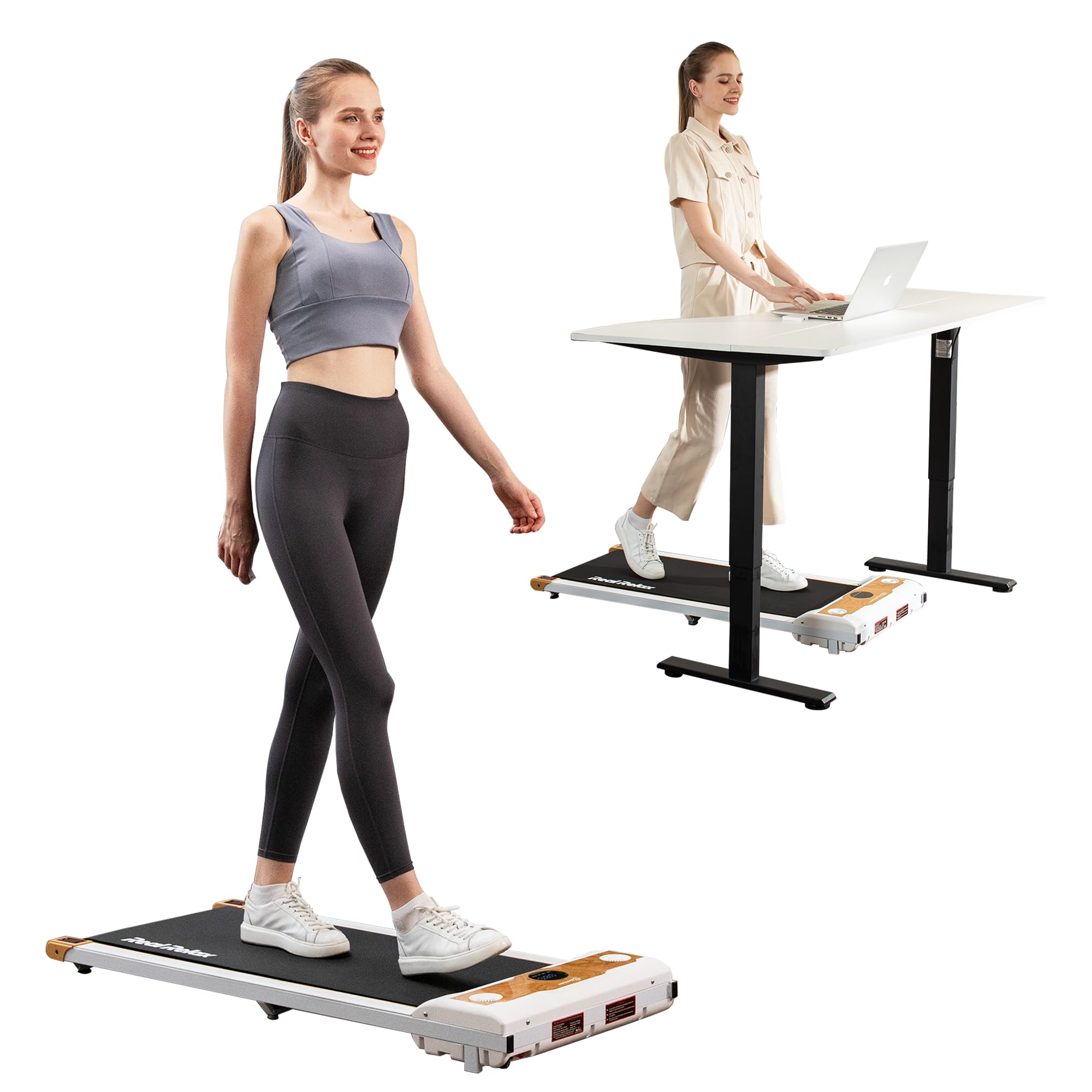 Amazon.com : Real Relax Slim Under Desk Treadmill, Walking Pad ...