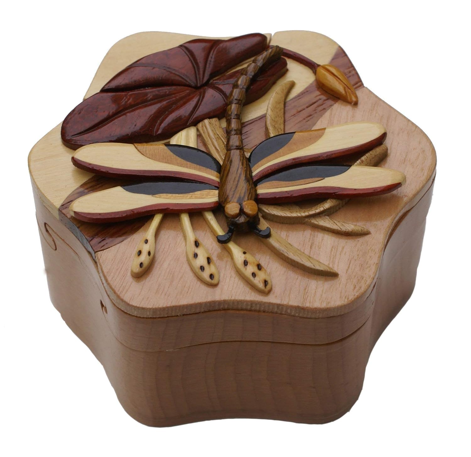 Amazon.com: Dragonfly Ring Box Puzzle Box - Secret Compartment : Toys ...
