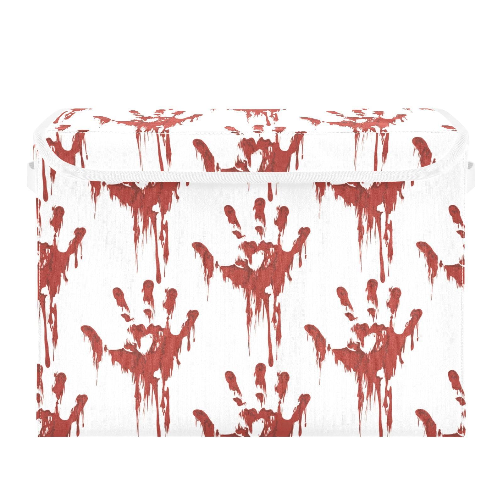 Amazon.com: Large Collapsible Storage Bins with Lids, Halloween Scary ...