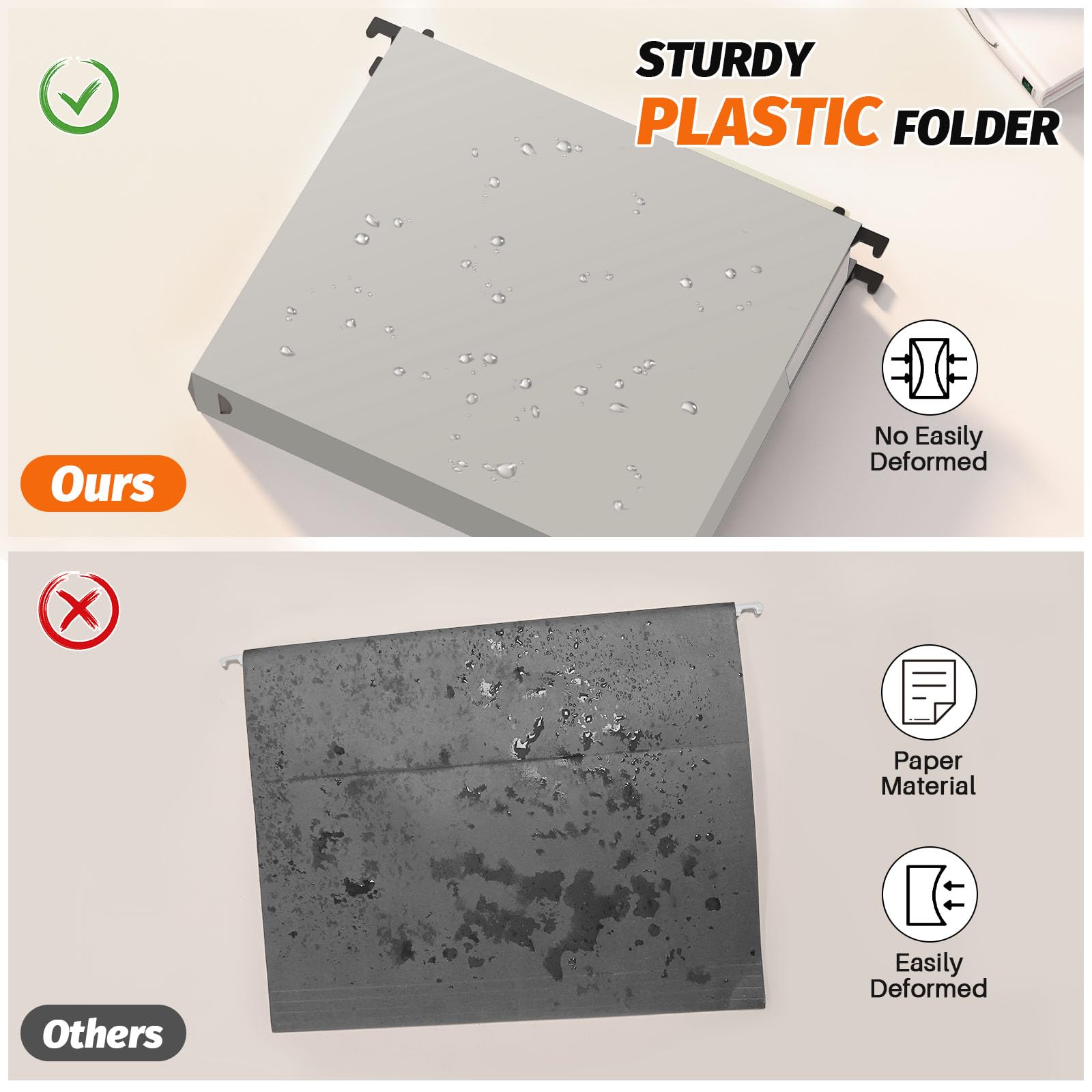 Snapklik.com : Shutex Extra Capacity Plastic Hanging File Folders,12 ...