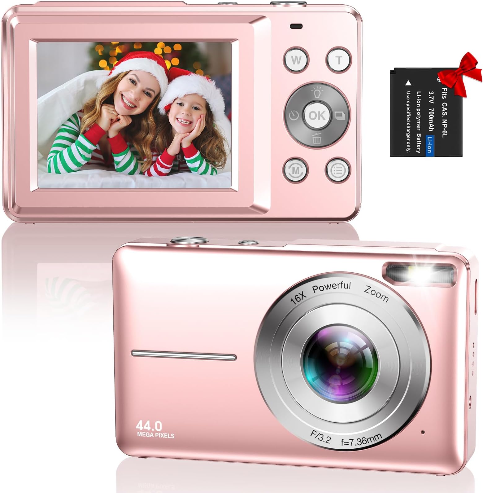 Digital Camera, Hauyince FHD 1080P 44MP Compact Camera, Vlogging Camera ...