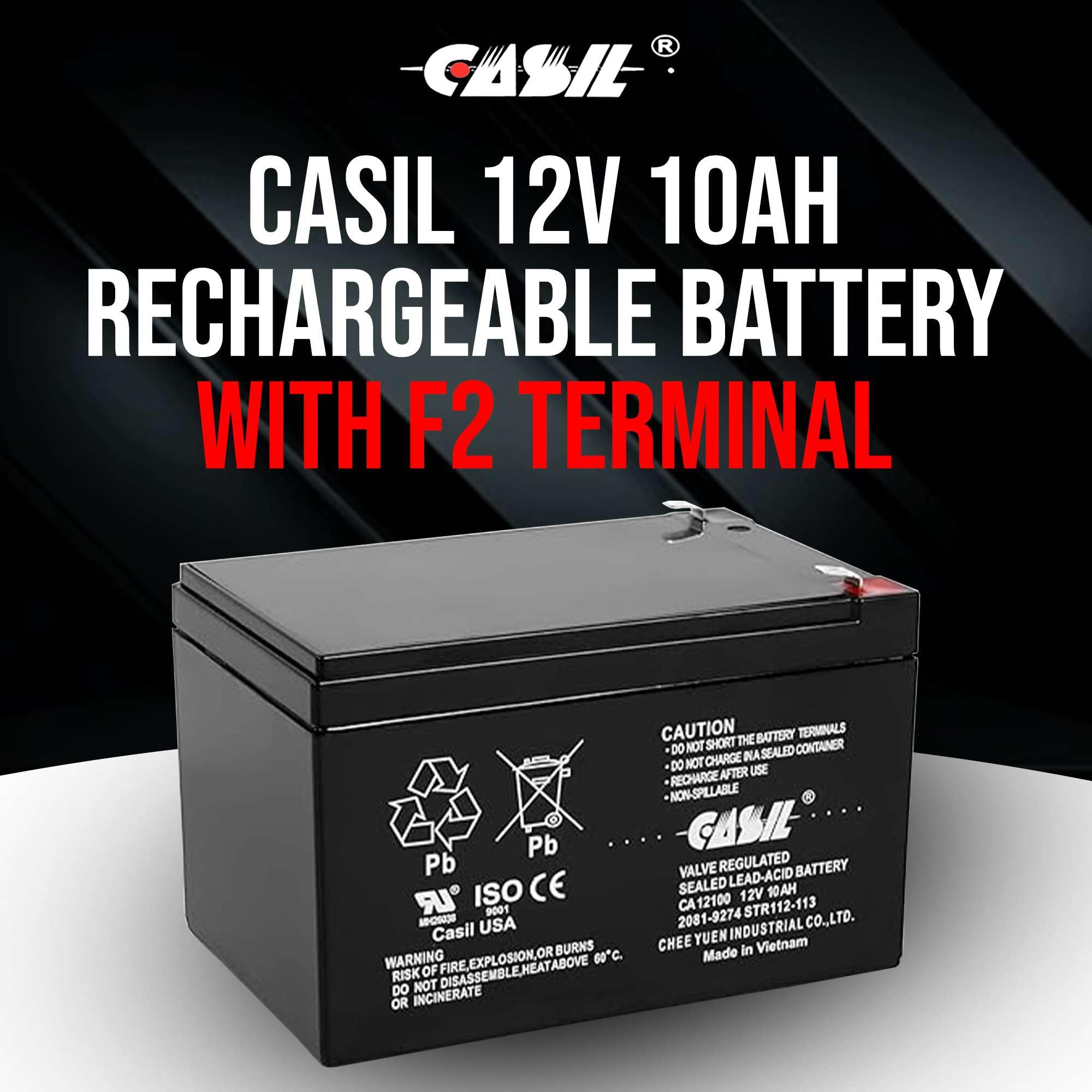 Snapklik.com : Casil CA12100 12v 10ah Razor Quad Battery