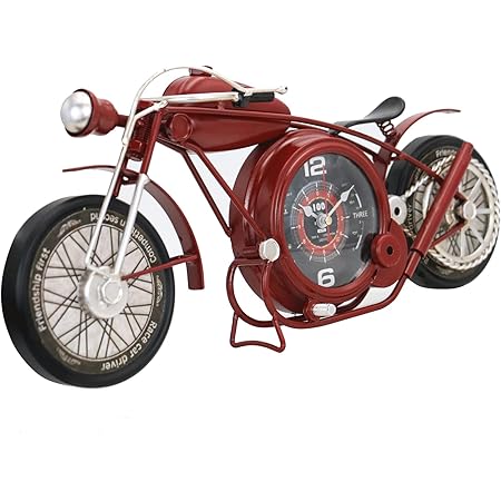 Amazon.com: YOUKI Metal Motorcycle Wall Clock,Desk Shelf Clocks Digital ...