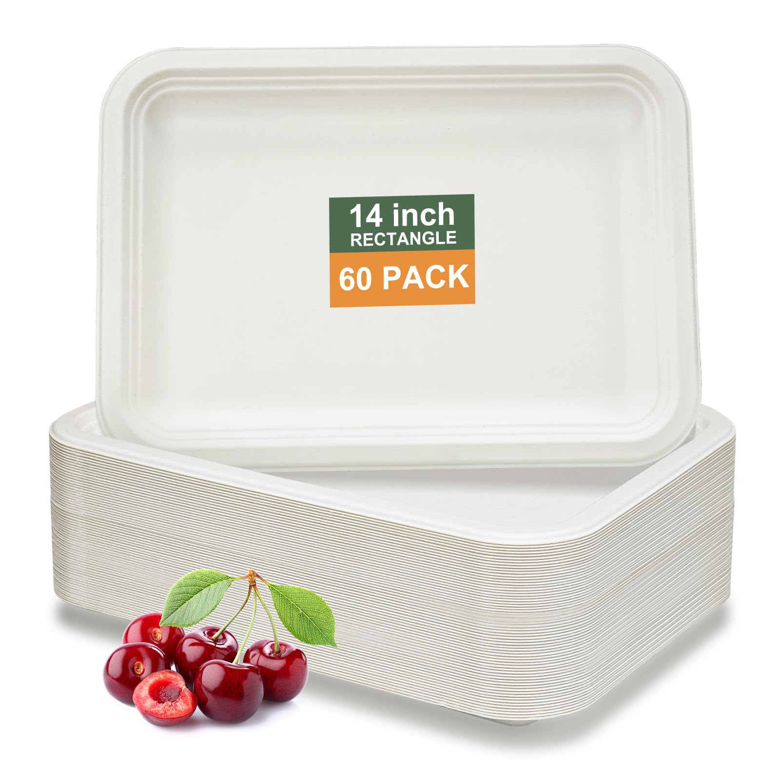Snapklik.com : 60 Pack Disposable Food Trays, 14INCH Extra Large ...