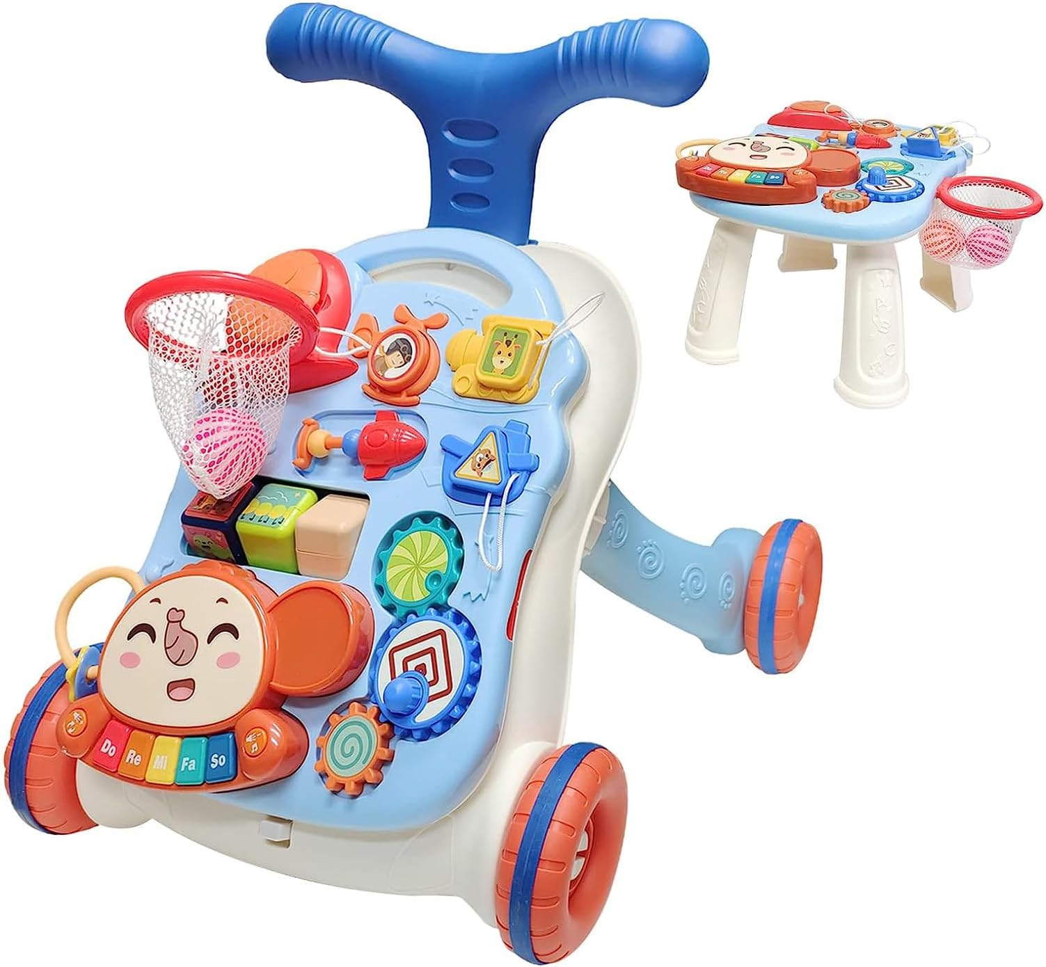 U-HOOME Baby Walker Kids Push Walker Toys Musical Learning Baby Bouncer ...