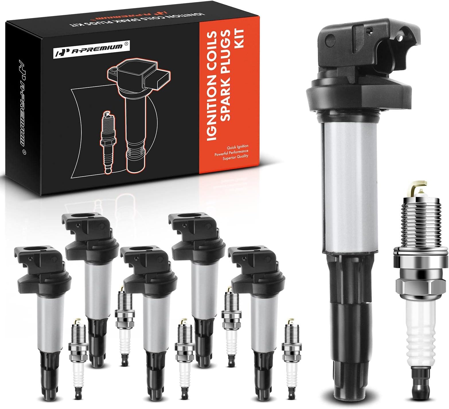 Amazon.com: MOAUTO Set of 4 Ignition Coils Pack UF667 65830571 & 4 PCS ...