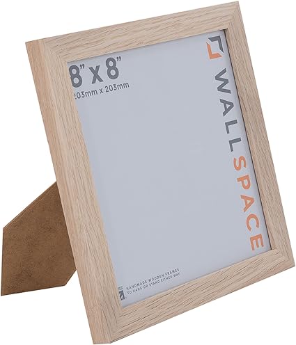 Square Oak Frame 8x8 Inch Solid Wood Photo Frame - 20x20cm : Amazon.co ...