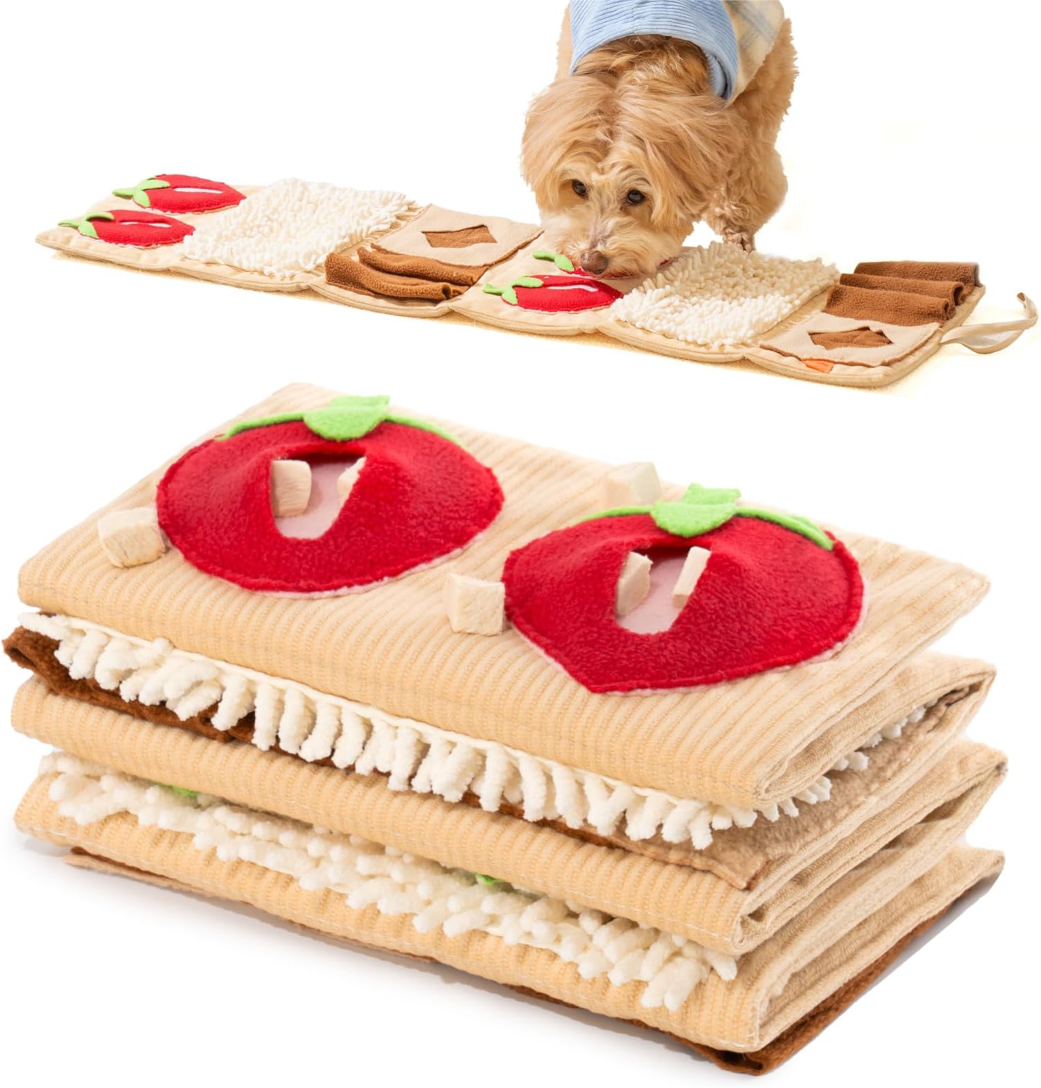 Amazon.com: MEWOOFUN Dog Snuffle Toy, Plush Dog Enrichment Toys ...