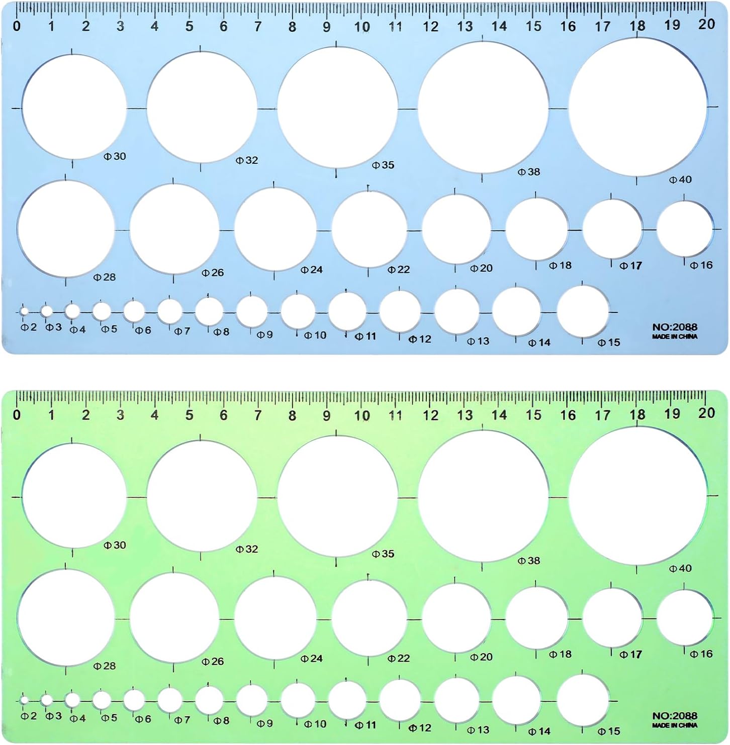 Amazon.com : 2 Pieces Circle Stencil, Circle Template for Drawing ...