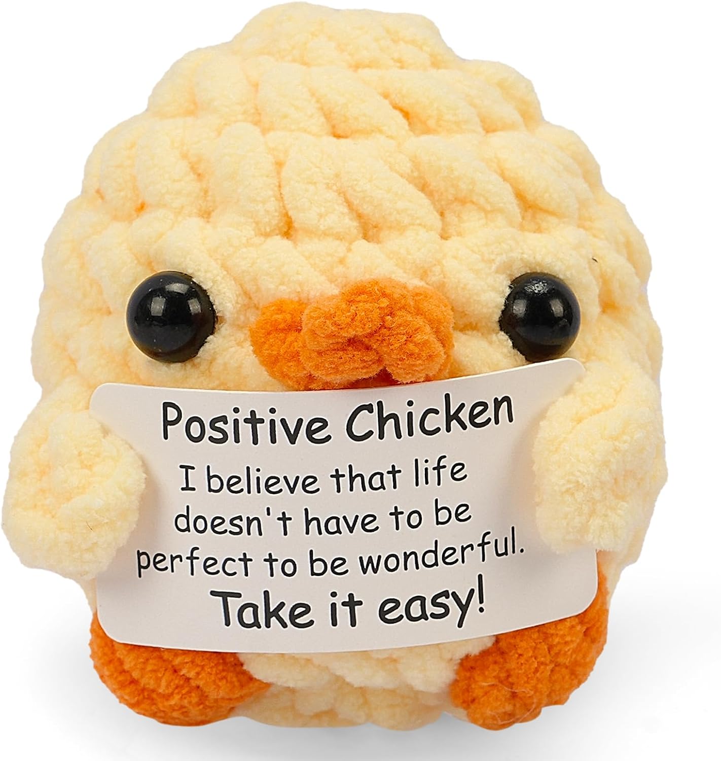 Amazon.com: Beeboy Positive Crochet Animals Chicken - Emotional Support ...