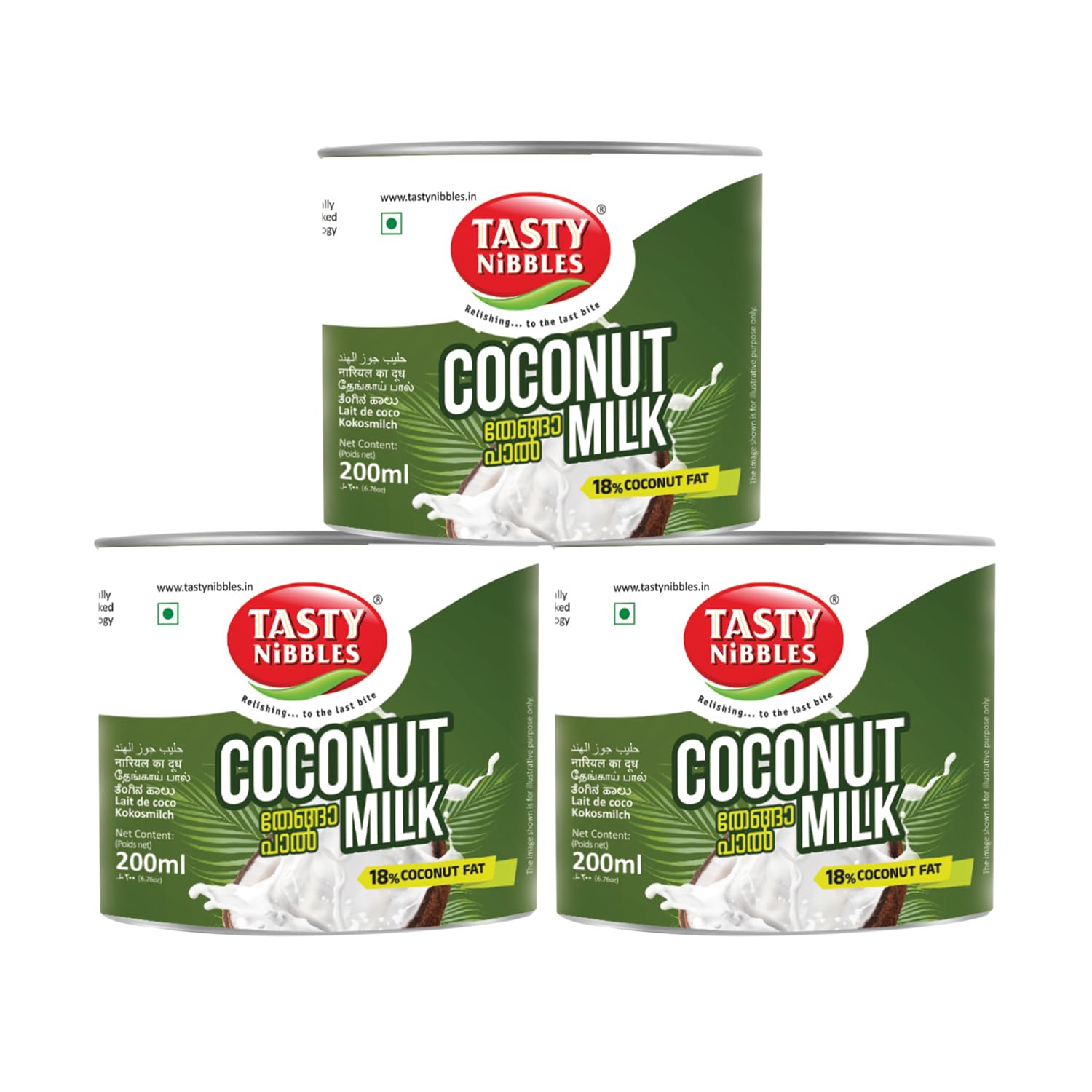 TASTY NIBBLES Coconut Milk 200ML (Pack of 3) : Amazon.in: Grocery ...