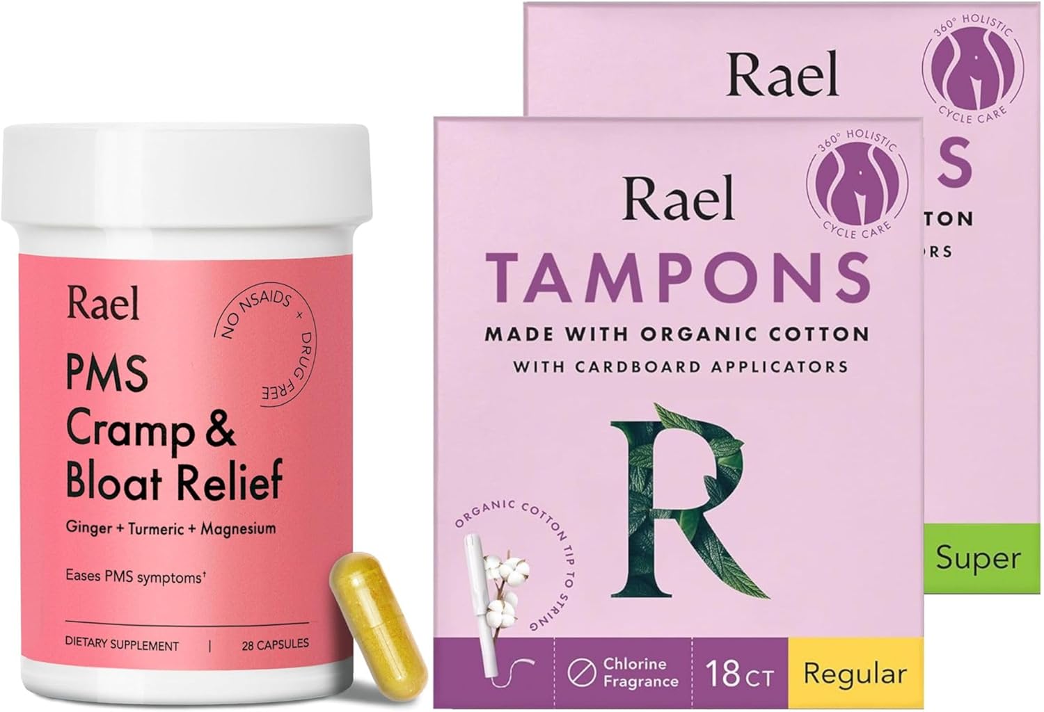Amazon.com: Rael Bundle - Cardboard Applicator Tampons Made with ...