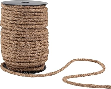 Amazon.com: 100 Feet Nautical Rope for Crafts, 6mm Thick Jute Twine ...