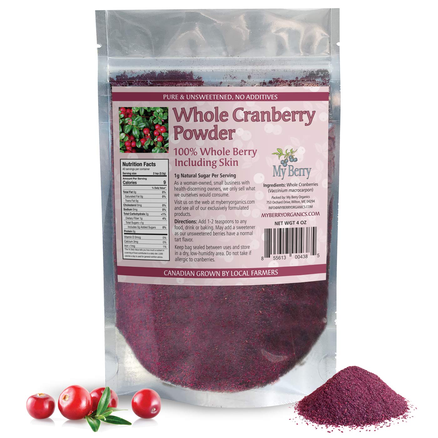 Amazon.com: Cranberry Powder, Unsweetened, Not Imported From Overseas ...