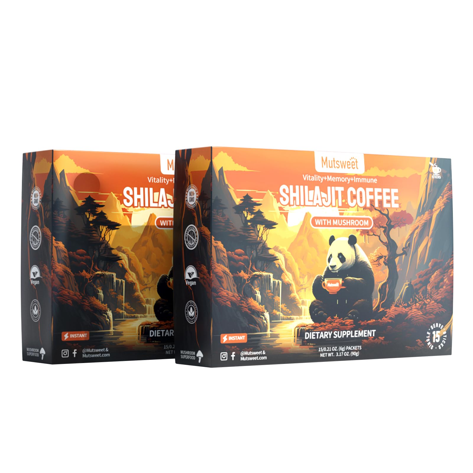 Amazon.com: Pure Shilajit Coffee with Mushroom,Instant Coffee ...