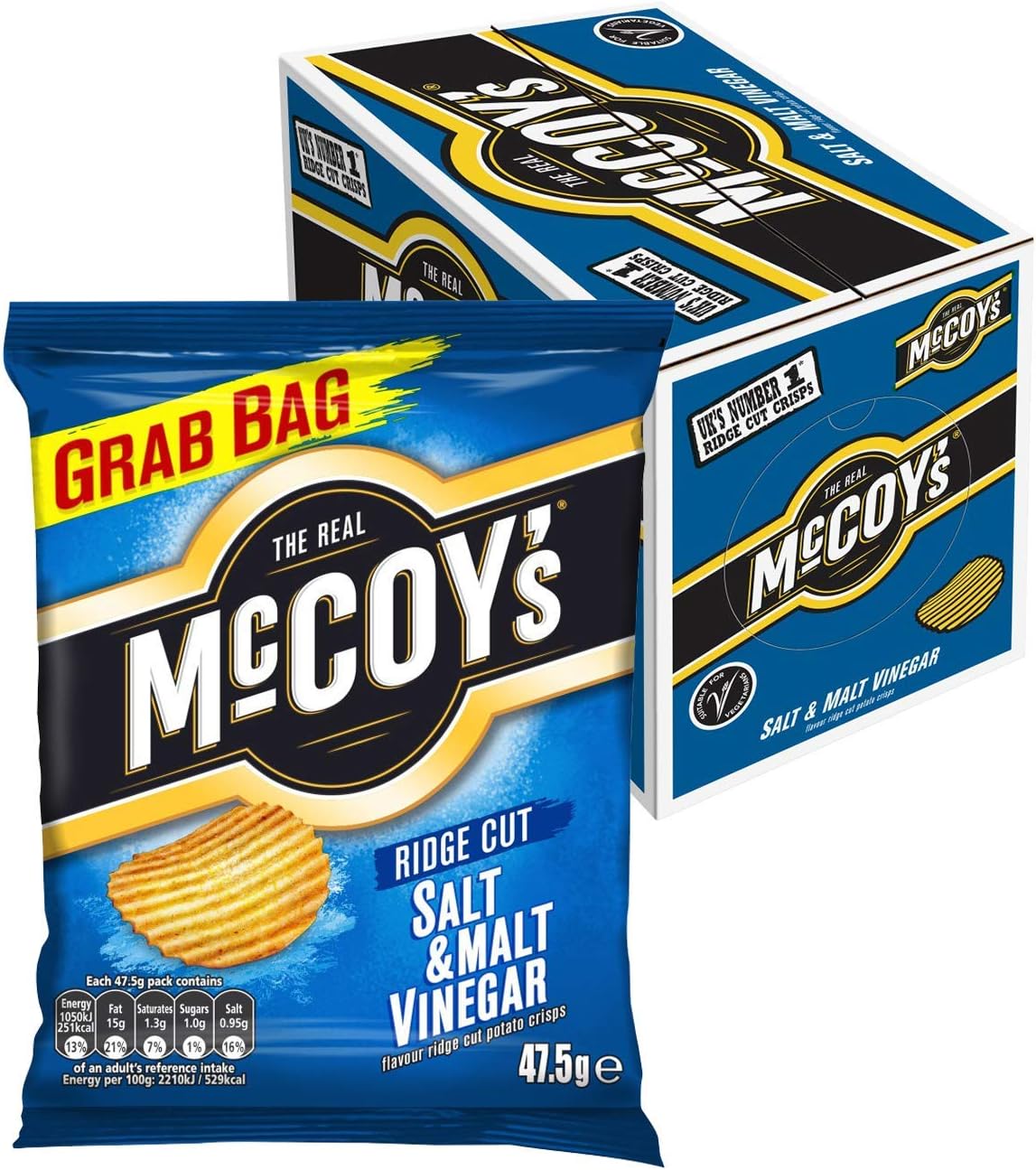 McCoy's Ridge Cut Crisps, Multipack Box of Flavoured Potato Crisp ...