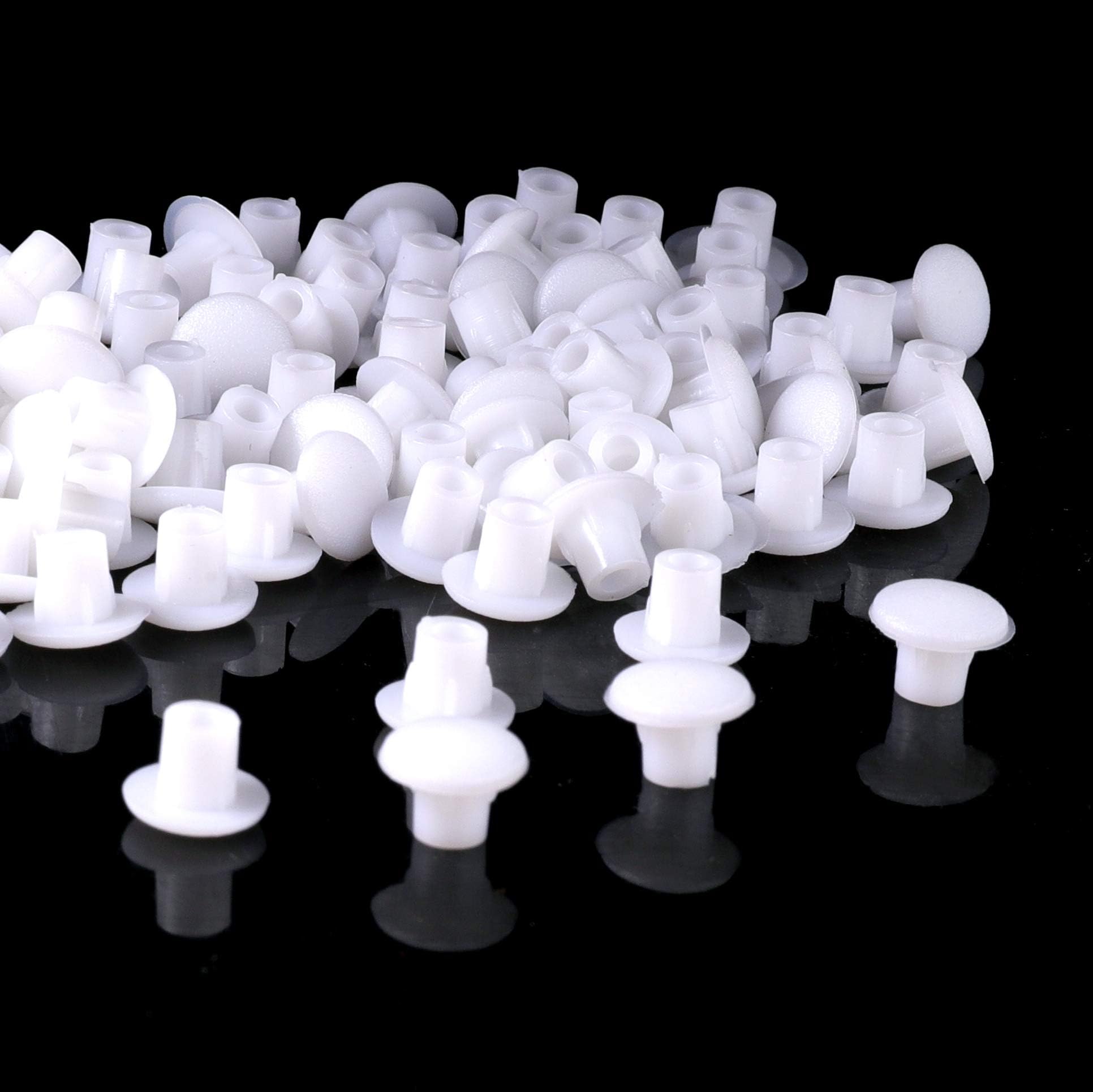 Amazon.com: Tegg Screw Caps Cover 100PCS 5mm(3/16Inch) Flush Type White ...