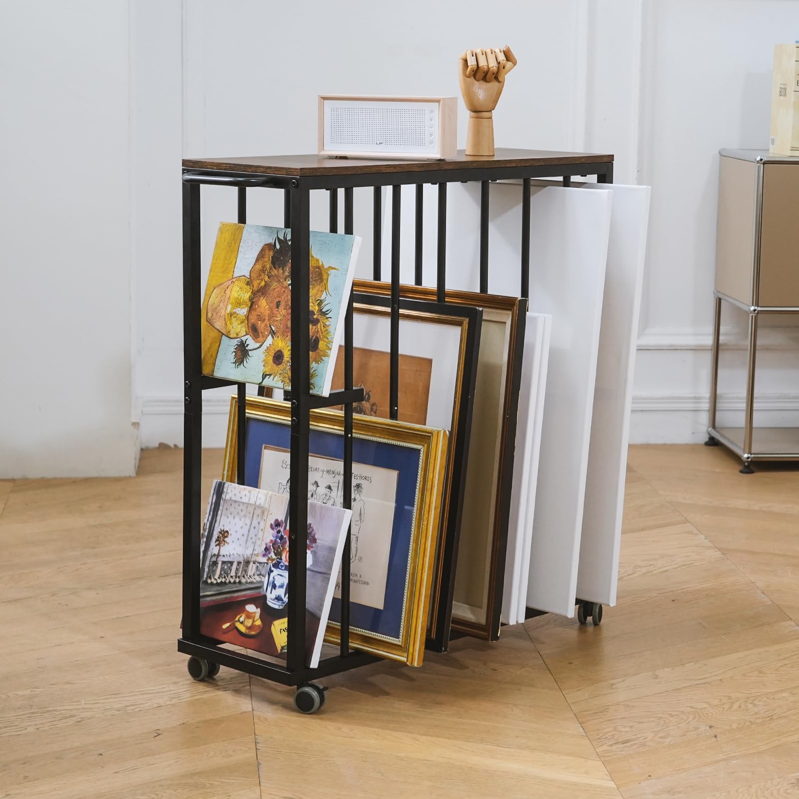 Art Display Racks With Wheels Mobile Supports For Fine Arts, Artworks
