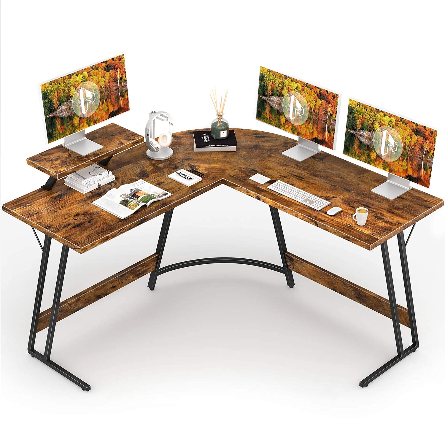 Buy Homall Computer 51.2” L-Shaped Corner Home Office Writing Study ...