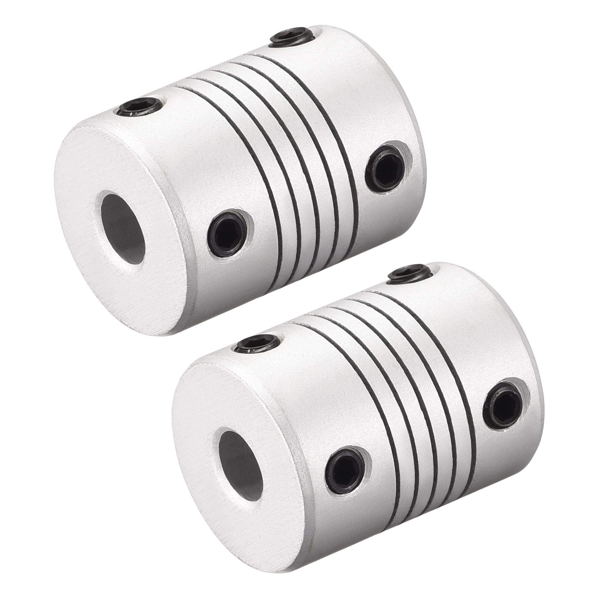 Amazon.com: uxcell 6.35mm to 10mm Aluminum Alloy Shaft Coupling ...