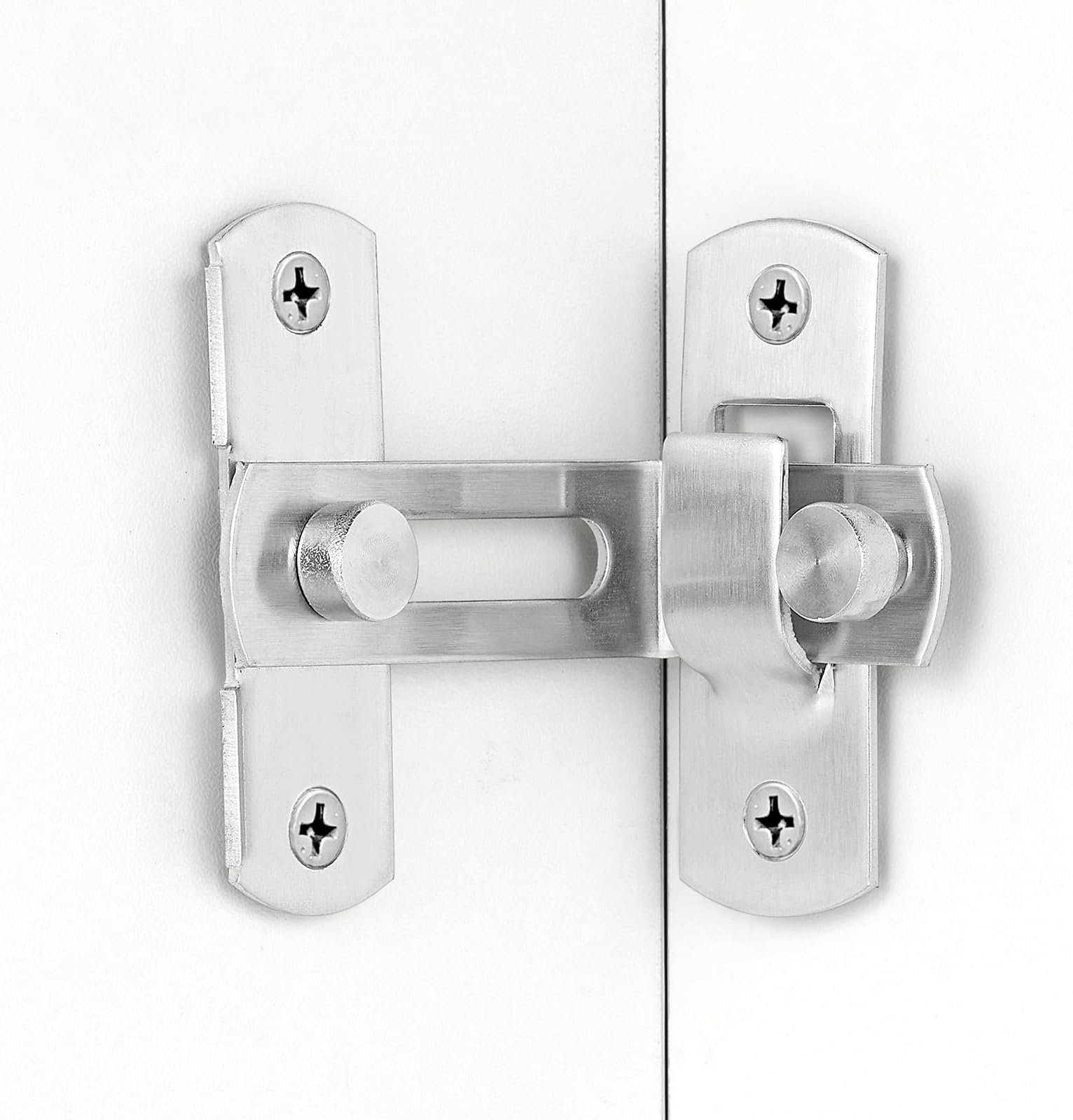 Amazon.com: INIRET 4 Packs 90 Degree White Flip Barn Door Lock,Protect ...