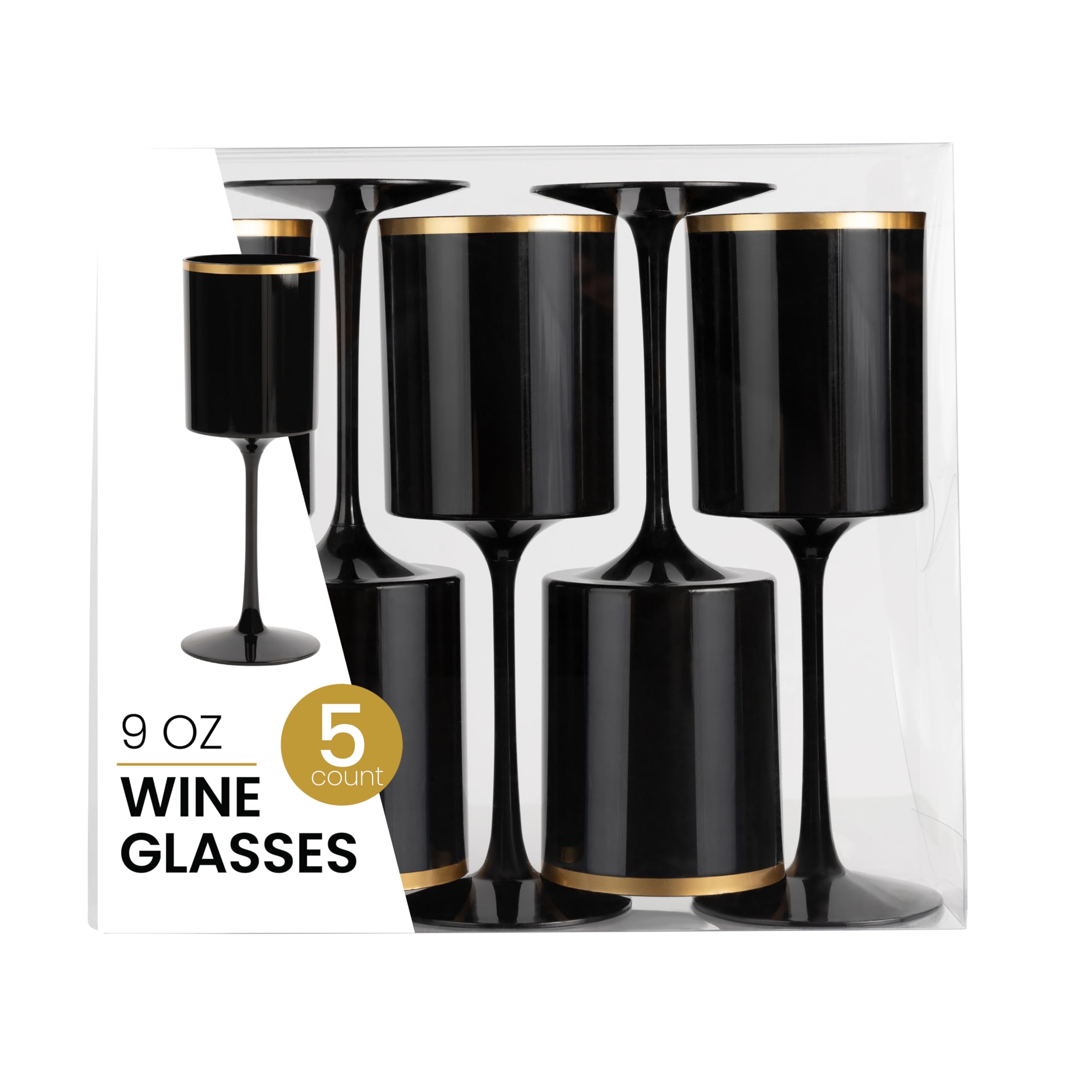 Amazon.com: PLASTICPRO 10 Pack Plastic Wine Goblets 9 oz Disposable ...
