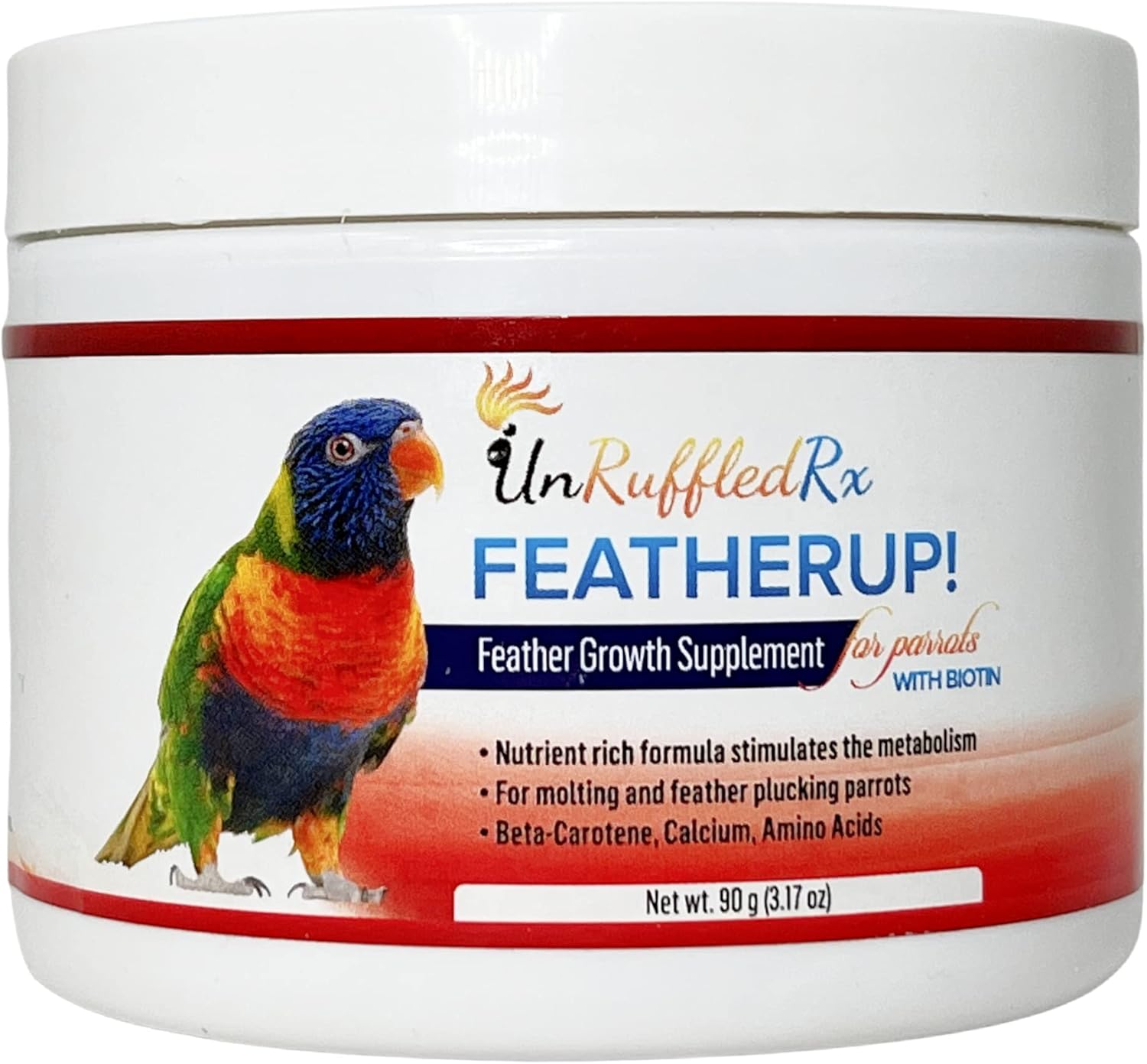 Amazon UnRuffledRx FeatherUp Bird Multivitamin With Biotin For Beautiful Plumage 90 Gm amazon-unruffledrx-featherup-bird-multivitamin-with-biotin-for-beautiful-plumage-90-gm