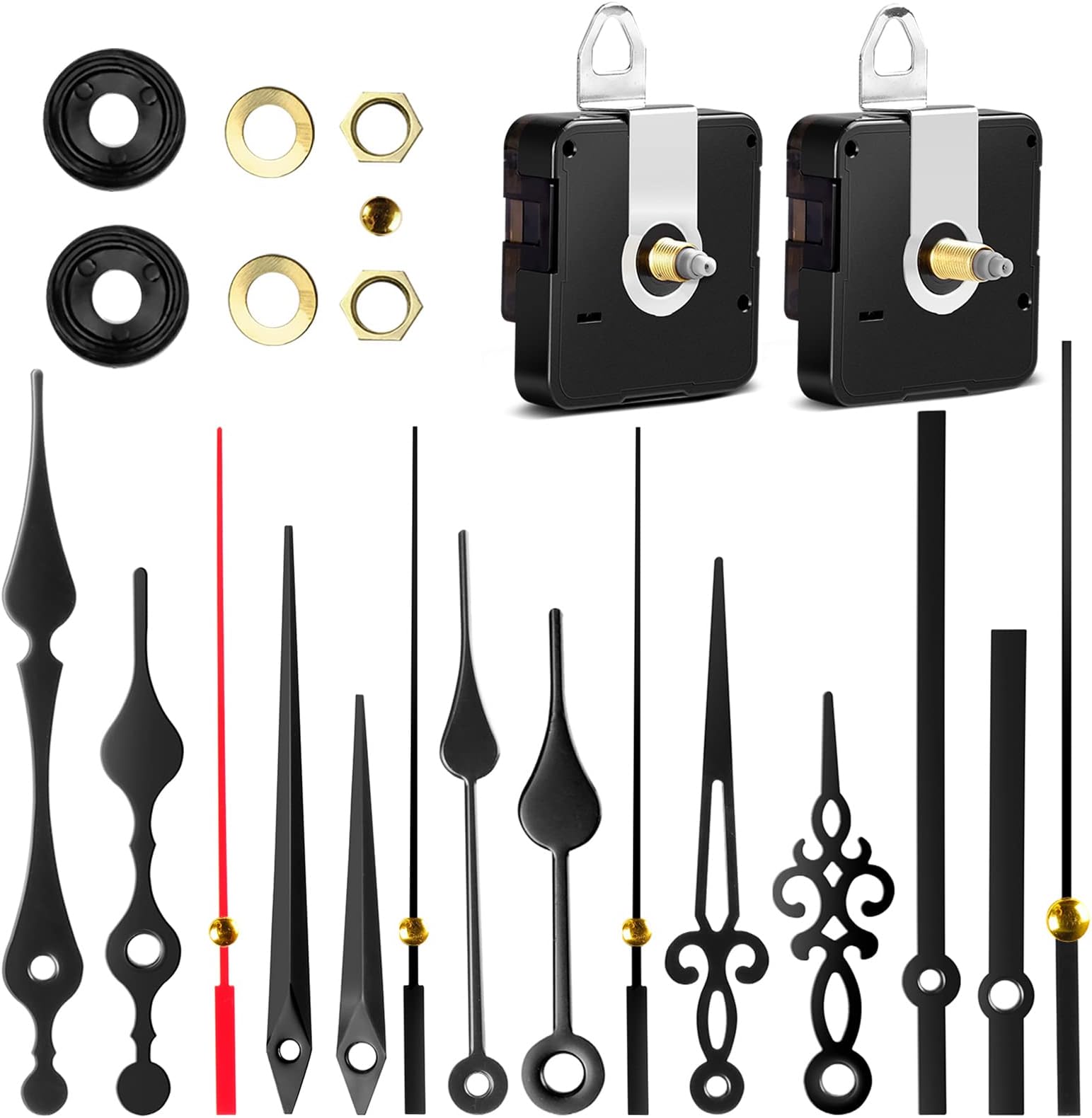 Amazon.com: 4 Pieces Quartz Clock Movement Clock Mechanism with 4 Types ...