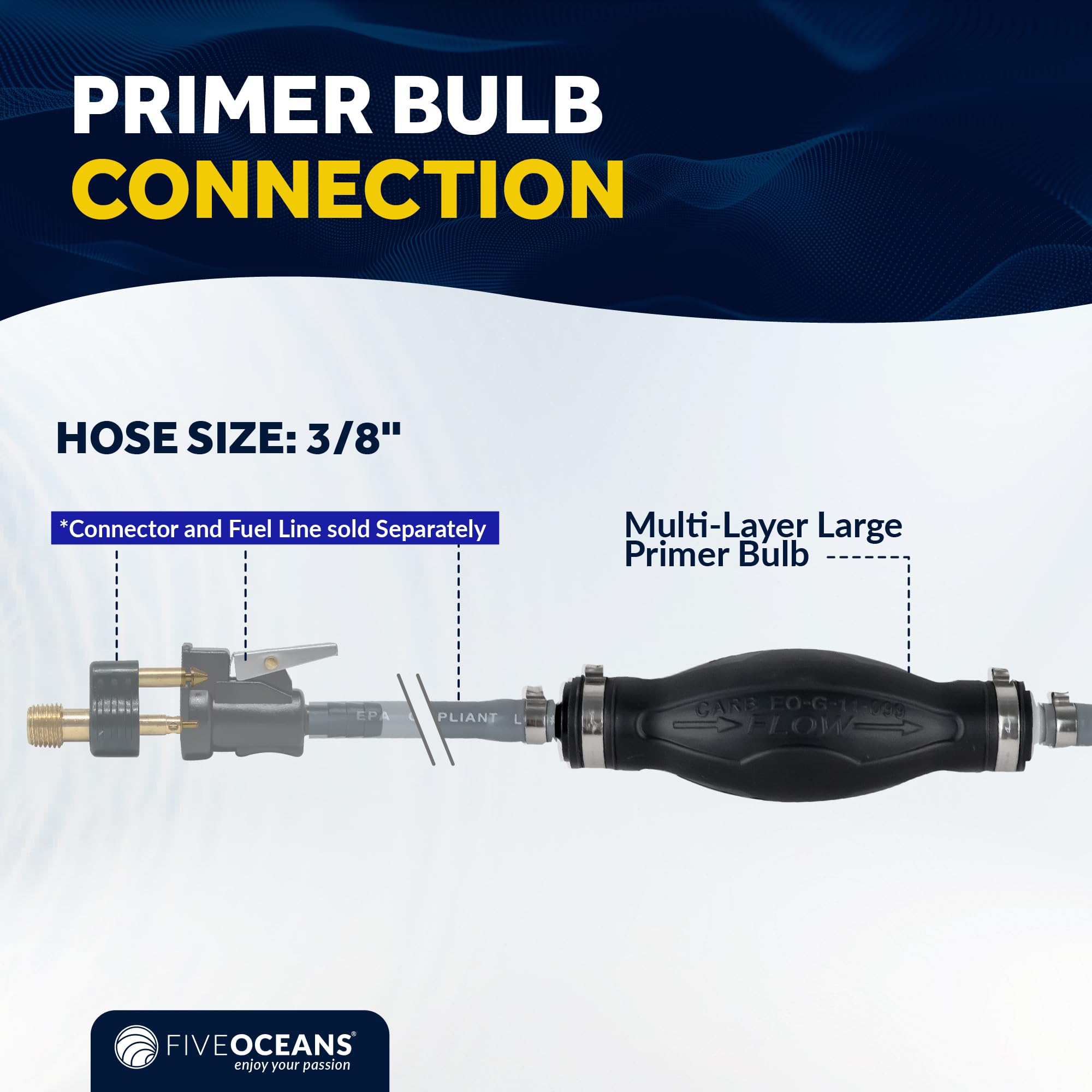 Boat Primer Bulb Specs 6mm/8mm/10mm/12mm Hand Fuel Pump Line Rubber
