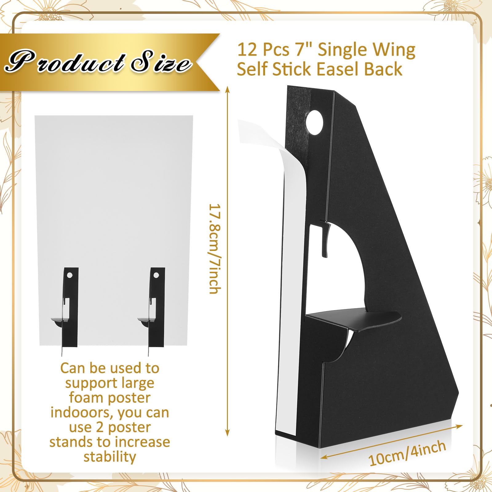 Snapklik.com : Marspark 12 Pack Poster Stand Self Stick Easel Back Poster Board Stand Convenient ...