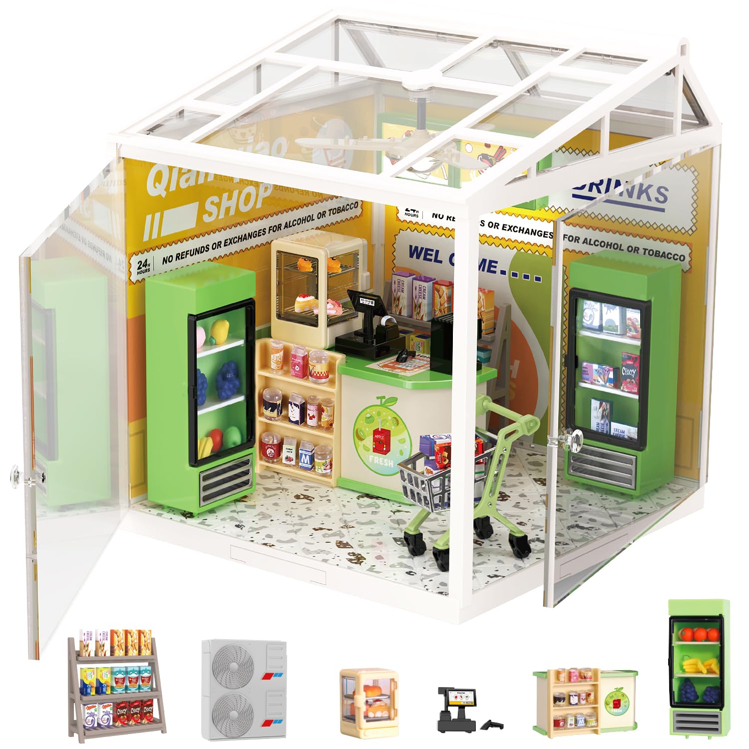 Amazon.com: Fistone DIY Miniature Doll House Kit, Plastic House ...