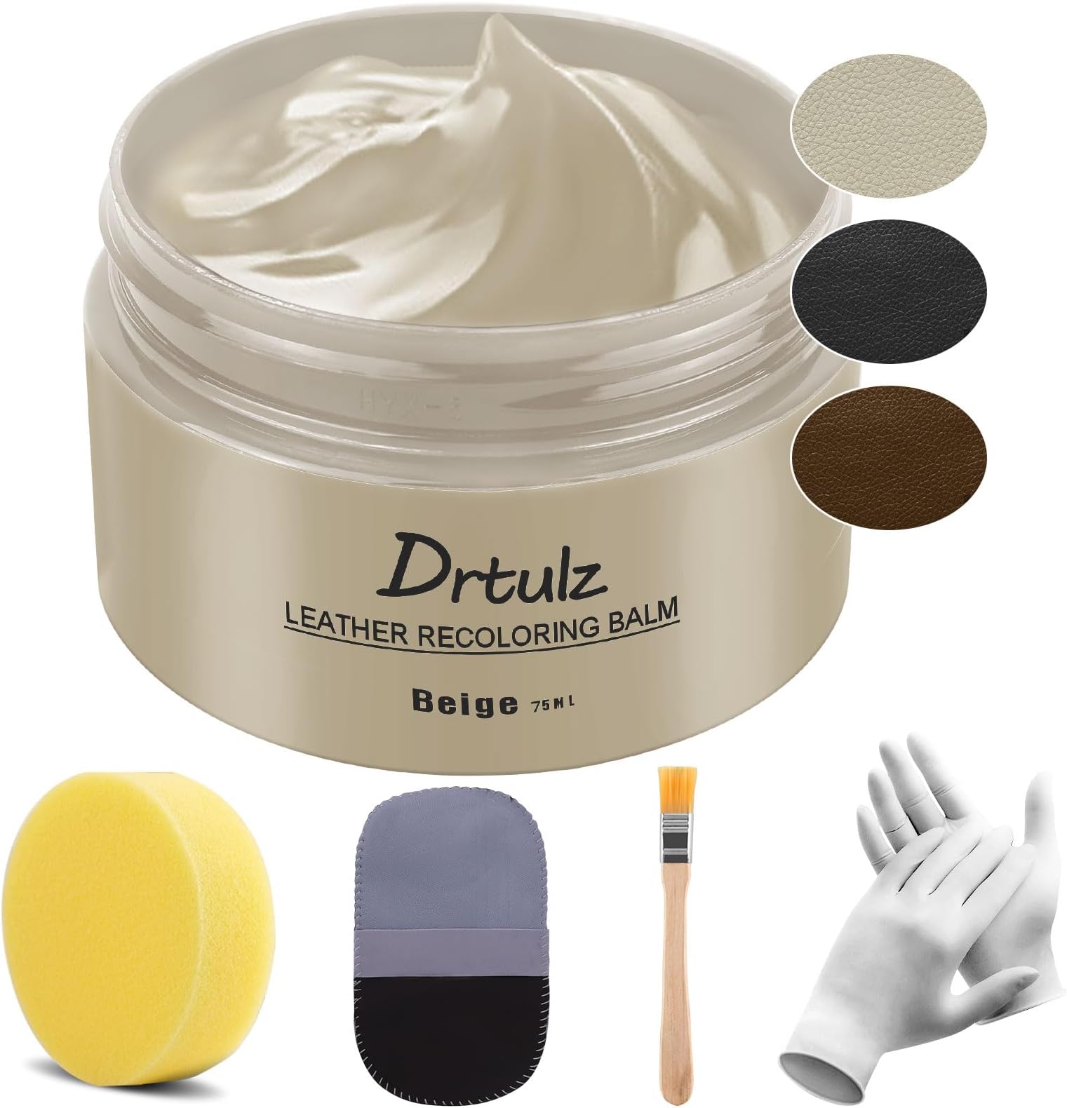 Beige Leather Recoloring Balm, Leather Color Restorer Conditioner ...