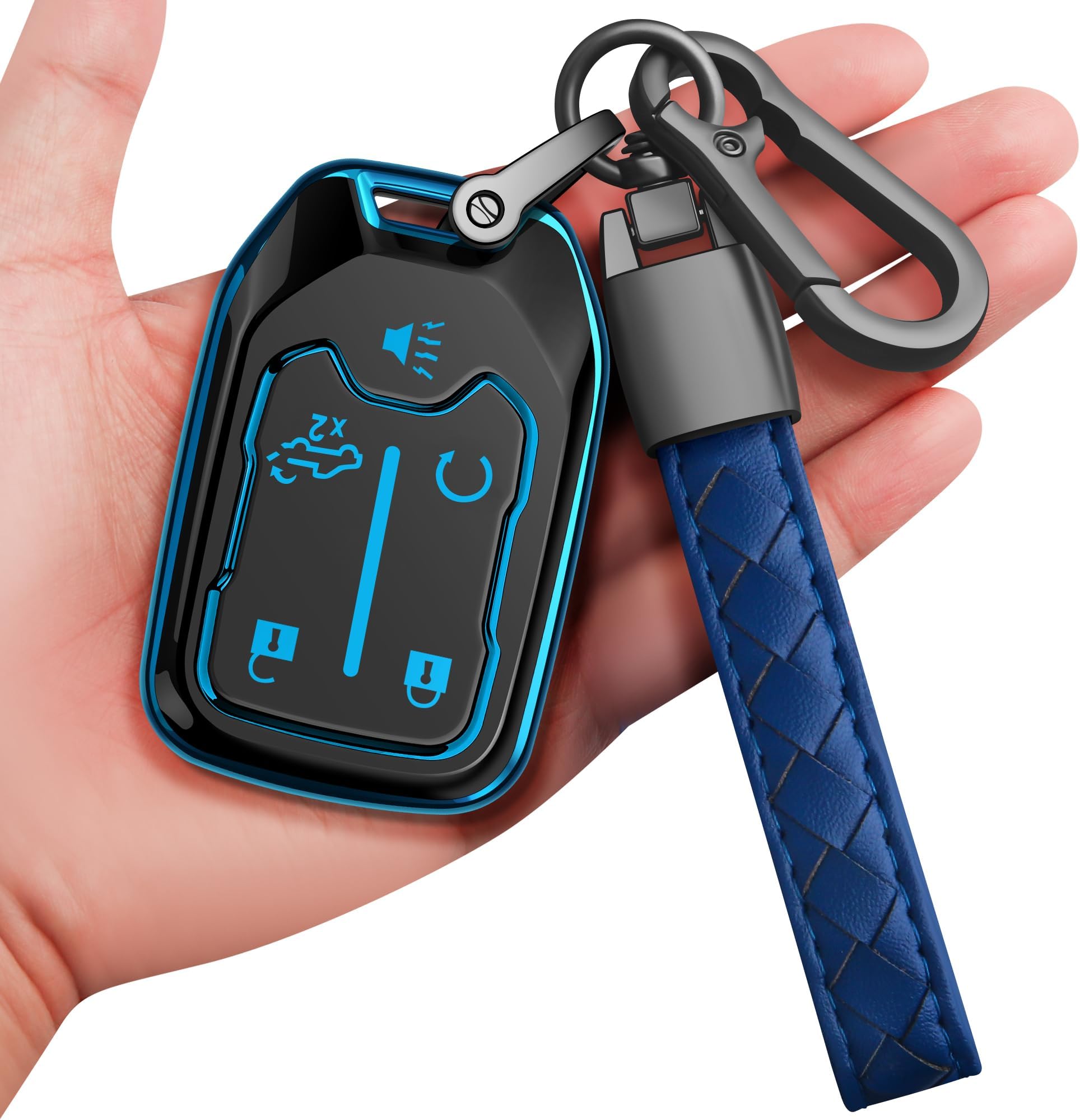 Amazon.com: Sindeda for Chevrolet Key Fob Cover with Keychain Soft Full ...