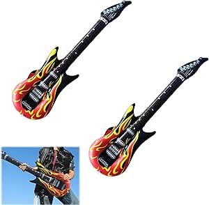 Inflatable Guitar Flame Design, Blow up Guitar 2 PCS Suitable for ...