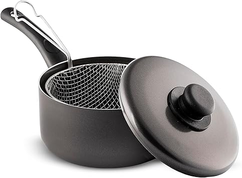 TRENDSETTERS Chip Pan with Basket - Non Stick Deep Fryer Chip Pan ...