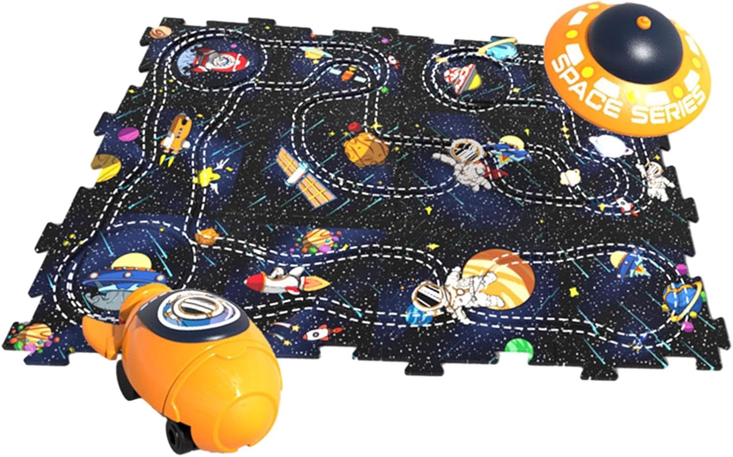 Amazon.co.jp: PEWETE Puzzle Track Playset City Road Puzzles for Kids ...