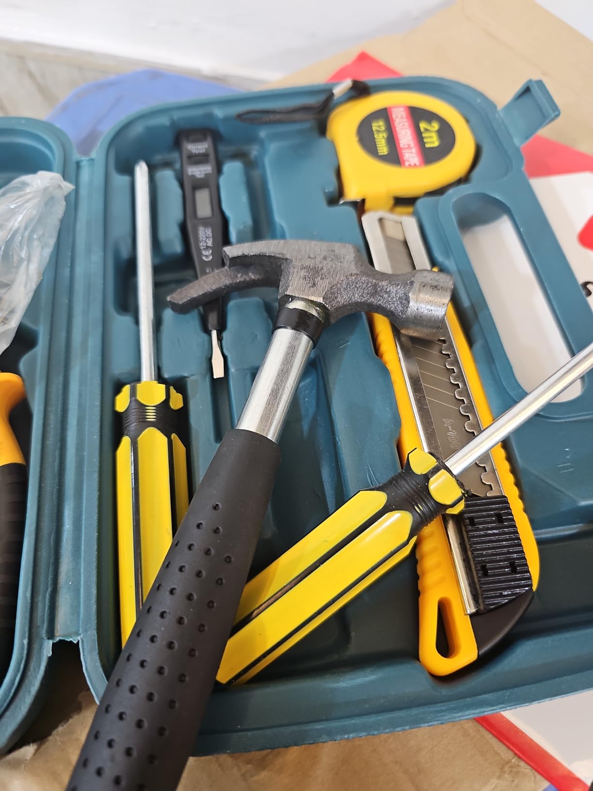 DOTCOM 9 Pieces Basic Tool Kit, Home Tool Kit for Women Men Students ...