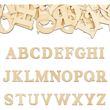 Amazon.com: 87 Pieces 3 inch Wooden Letters for Crafts, 3 in Unfinished ...