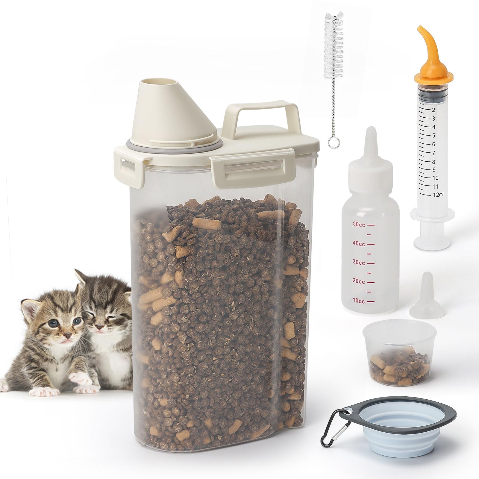 Amazon.com: WANCHIY Pet Food Storage Containers- Cat Food Container ...